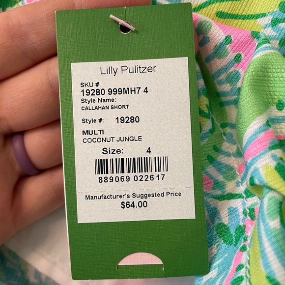 Lilly Pulitzer | Shorts | Lilly Pulitzer Callahan Coconut Jungle Short ...